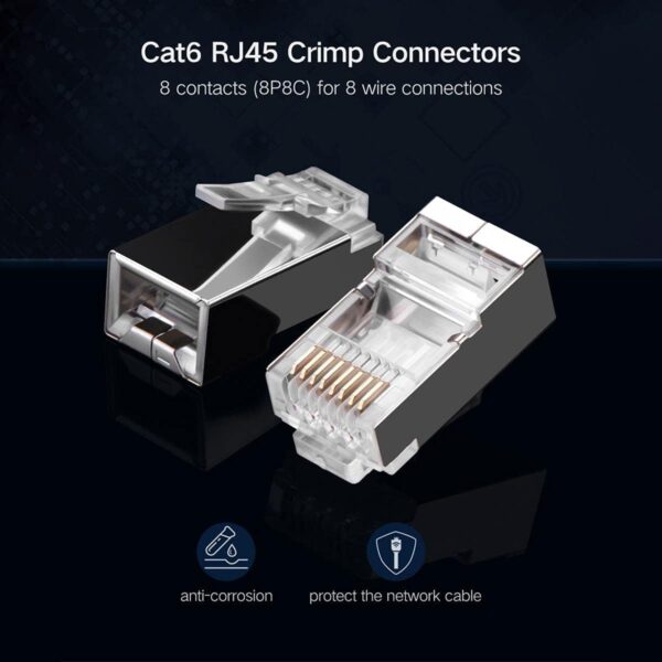 Ugreen Cat6 Sheilded Crystal Head FTP RJ45 Modular Plugs - Ridhi Infotech